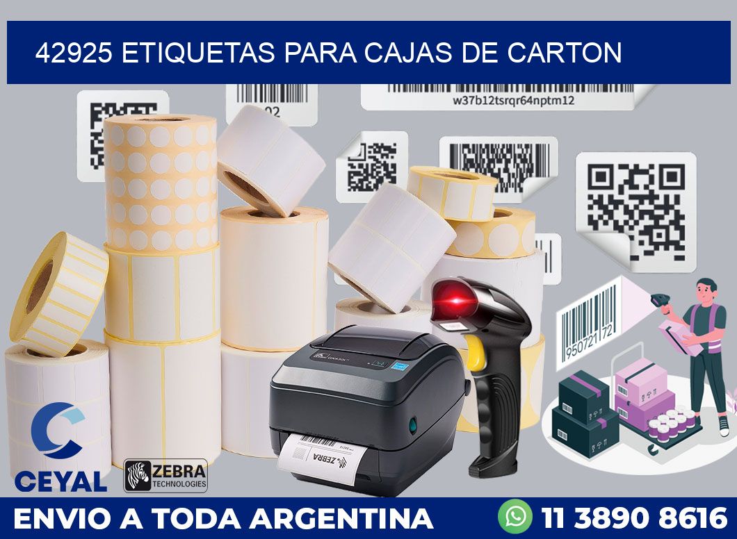 42925 ETIQUETAS PARA CAJAS DE CARTON - Impresion Rotulos