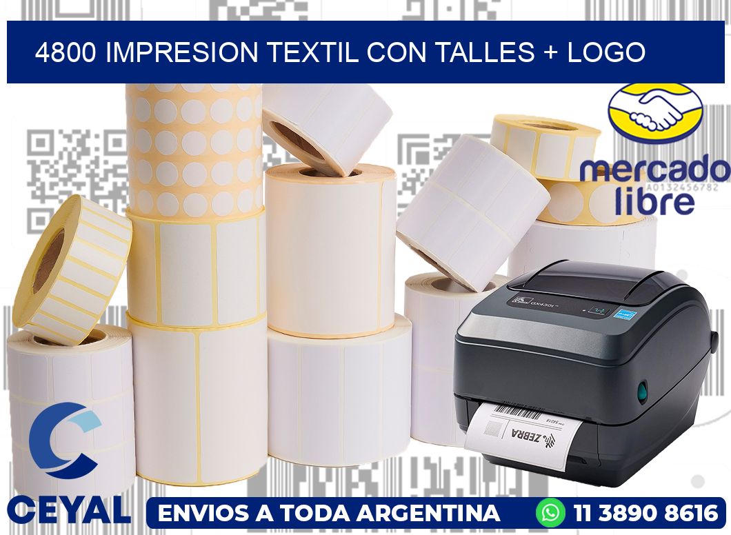 4800 IMPRESION TEXTIL CON TALLES + LOGO - Impresion Rotulos