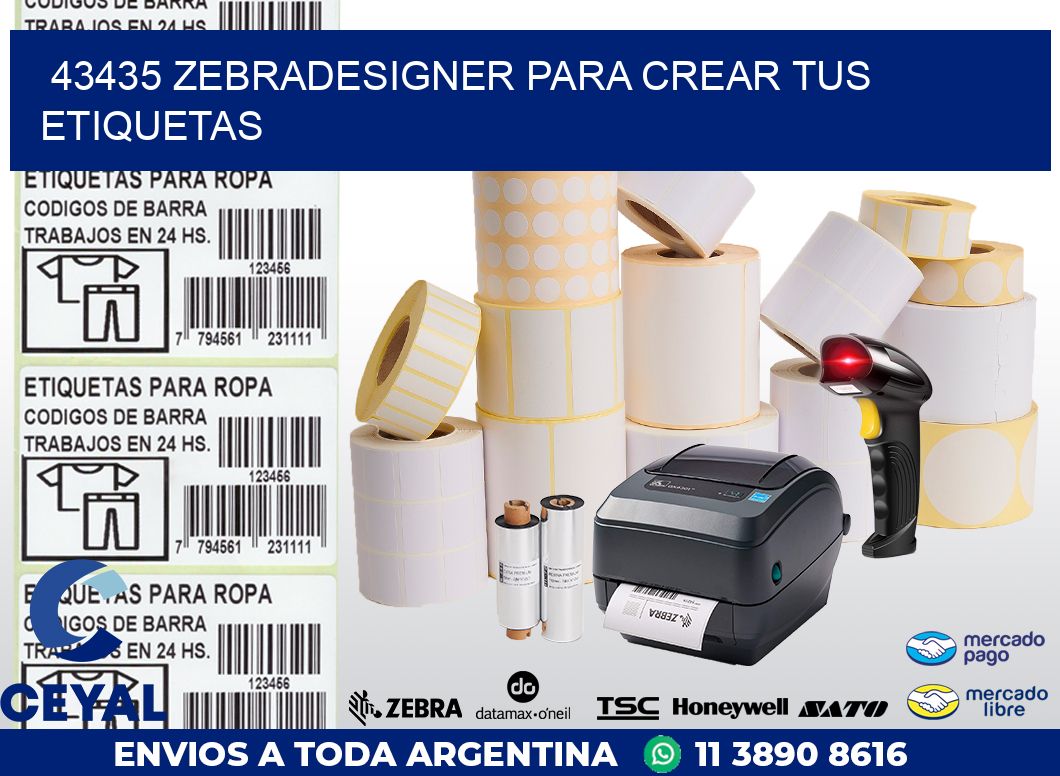 43435 ZEBRADESIGNER PARA CREAR TUS ETIQUETAS - Impresion Rotulos