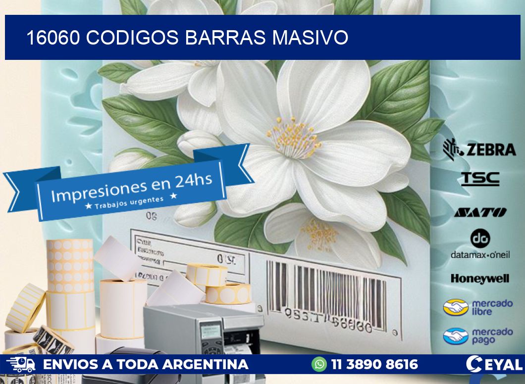 16060 CODIGOS BARRAS MASIVO - Impresion Rotulos